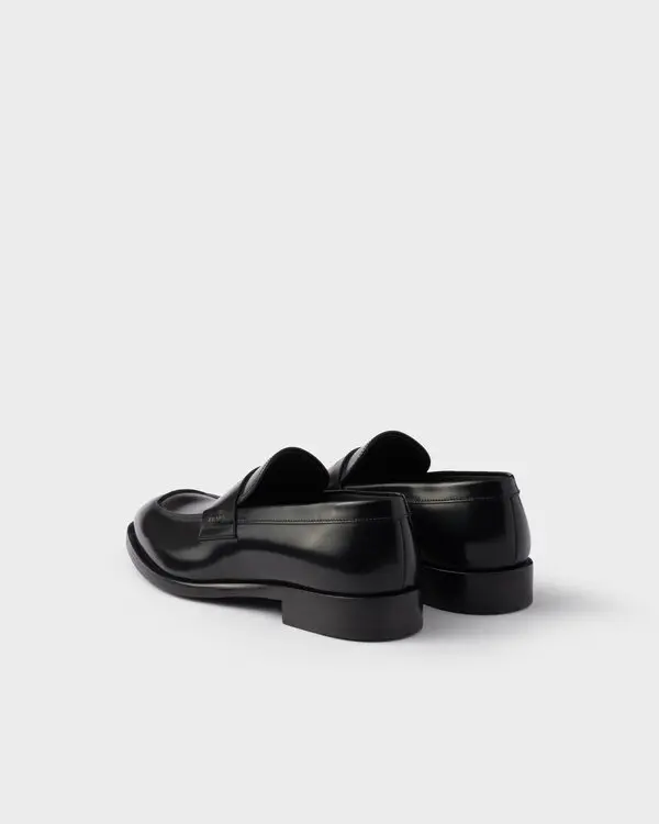 Prada Brushed Leather Loafers