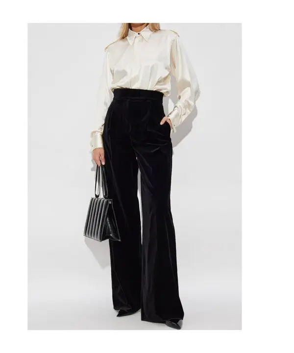 Max Mara Sateen Velvet Trousers
