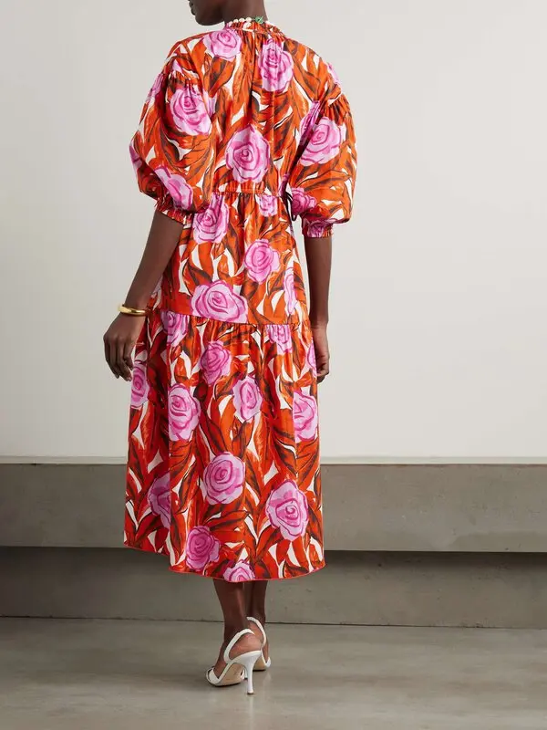 Diane Von Furstenberg Pleated Layered Floral Dress