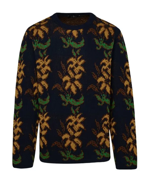 Etro Floral Intarsia Knitted Crewneck Jumper