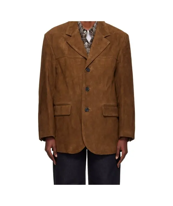 DUNST Single-breasted Suede Jacket
