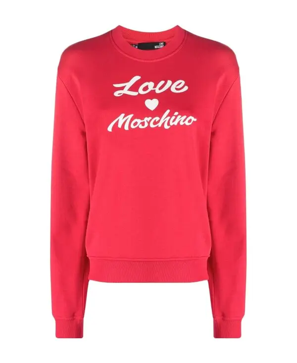 Moschino Print Cotton Crew-neck Sweatshirt
