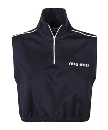 Miu Miu Sleeveless High Collar Top - No