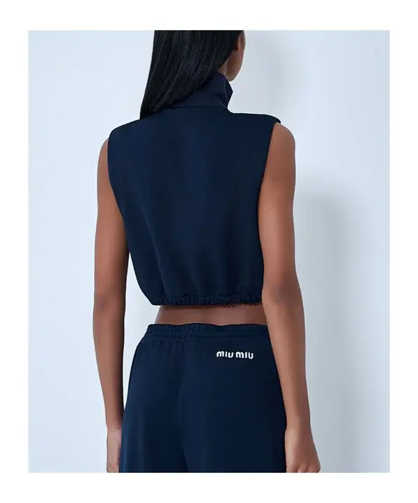 Miu Miu Sleeveless High Collar Top - No