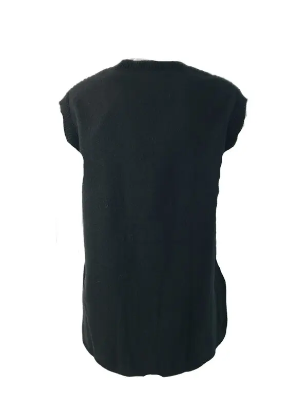 Max Mara Sleeveless V-neck Sweater With Knitting Details