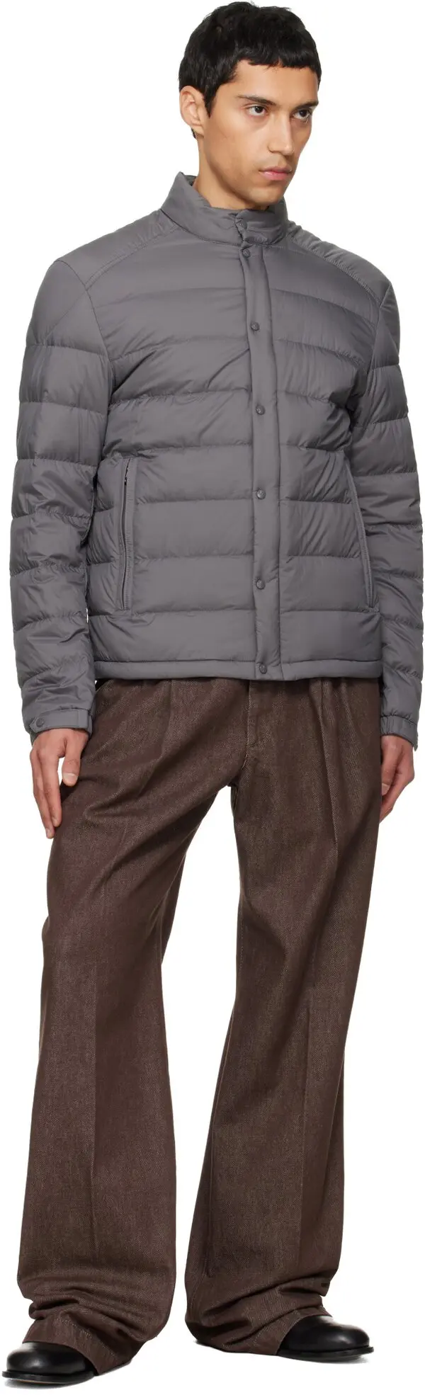 Moncler Selves Short Padded Jacket - Grey
