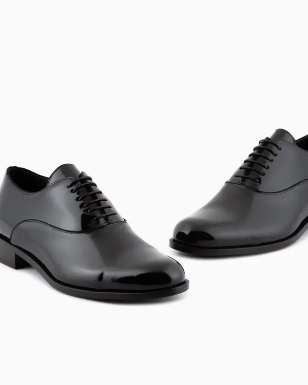Giorgio Armani Almond Toe Lace-up Derby Shoes