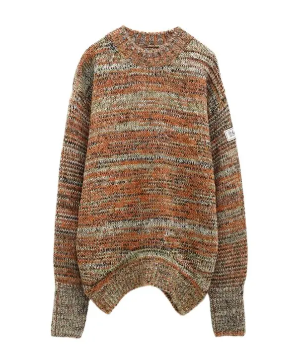 ADER ERROR Striped Round Neck Knitted Sweater