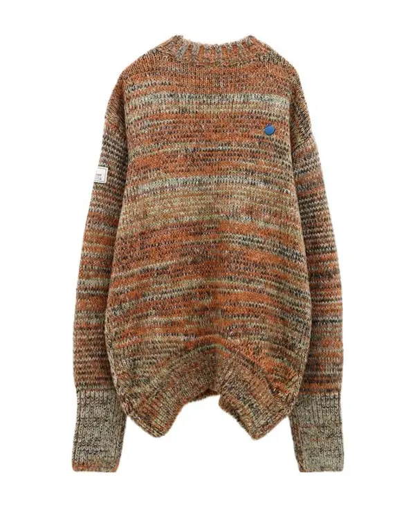 ADER ERROR Striped Round Neck Knitted Sweater