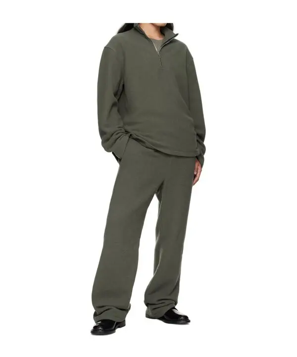 RIER Zip Fleece Top - Black