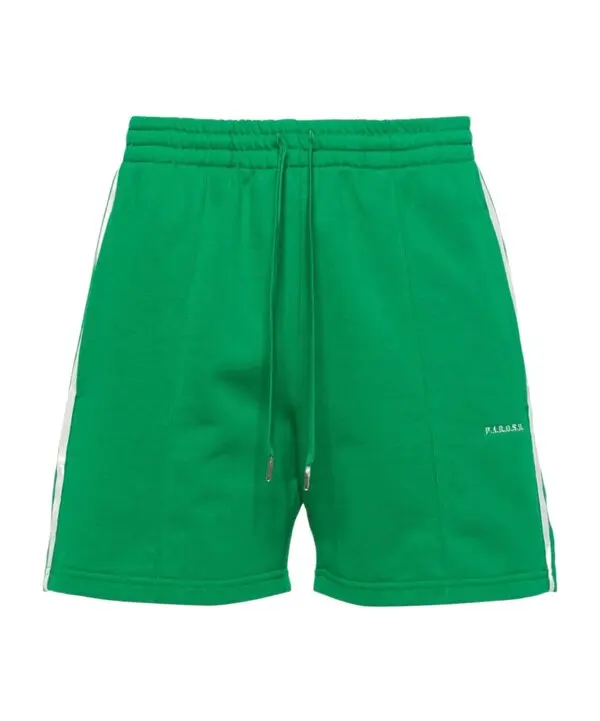 P.a.r.o.s.h Striped Jersey Shorts - Green/white