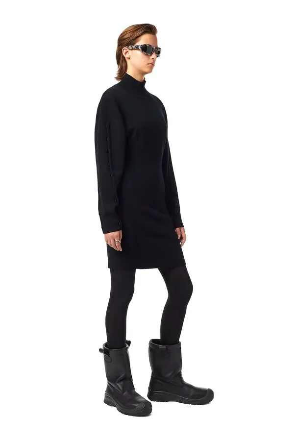 DIESEL® Roll-neck Long-sleeve Knit Dress