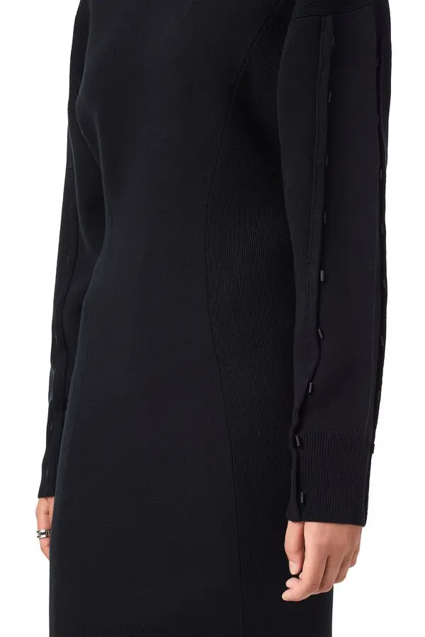 DIESEL® Roll-neck Long-sleeve Knit Dress