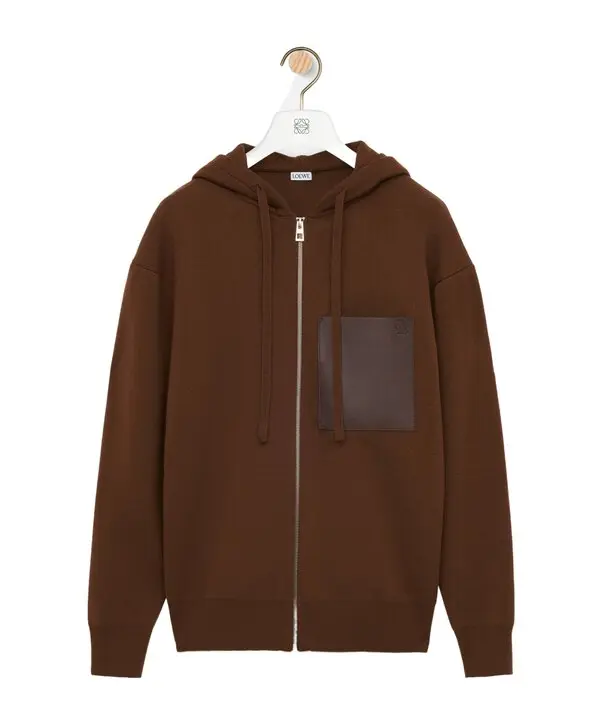 Loewe Zip-up Hoodie - Brown