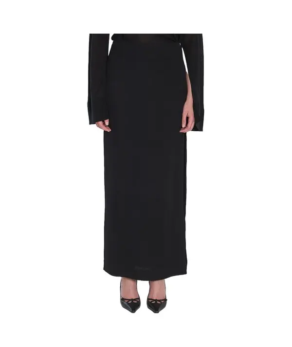 TOTEME Side Slit Slim Fit Midi Skirt