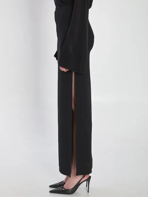 TOTEME Side Slit Slim Fit Midi Skirt