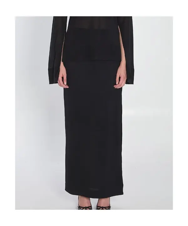 TOTEME Side Slit Slim Fit Midi Skirt