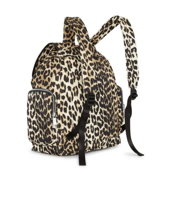 GANNI Printed Buckled Backpack