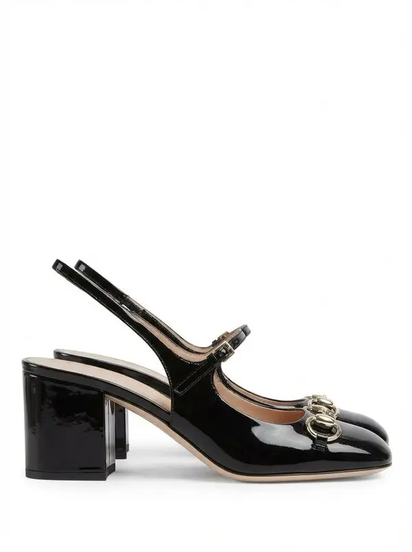 Gucci Horsebit Detailed Square Toe Pumps