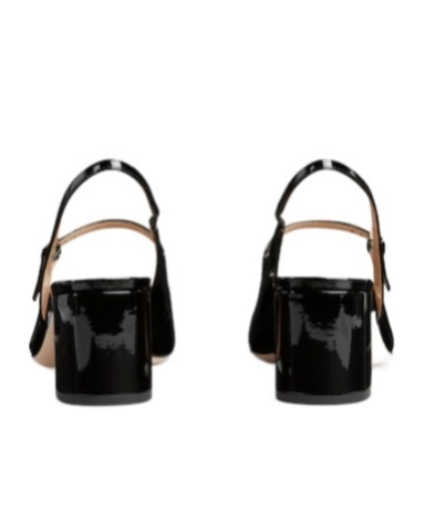 Gucci Horsebit Detailed Square Toe Pumps - Black