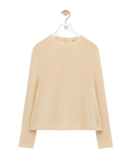 Loewe Button-back Knitted Sweater - Off-white