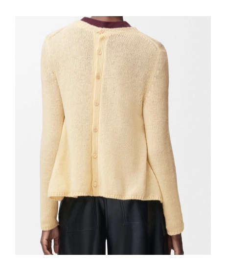 Loewe Button-back Knitted Sweater - Off-white