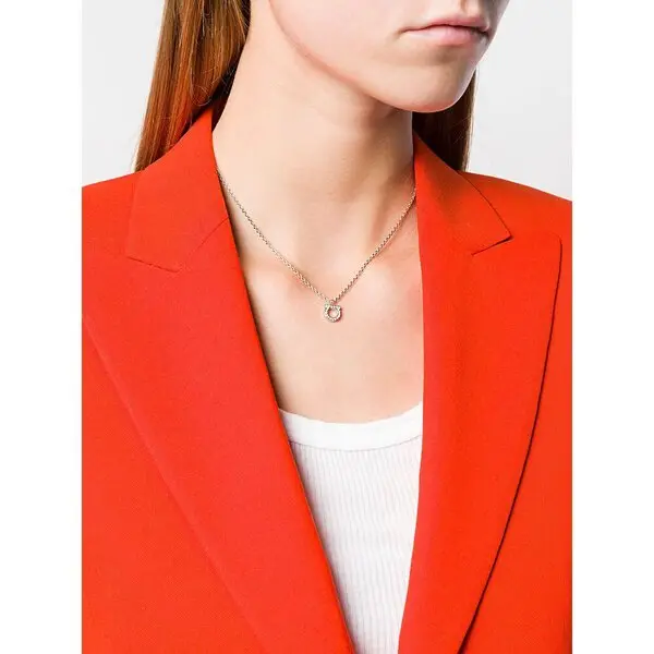 FERRAGAMO Crystal Embellished Necklace - Gray