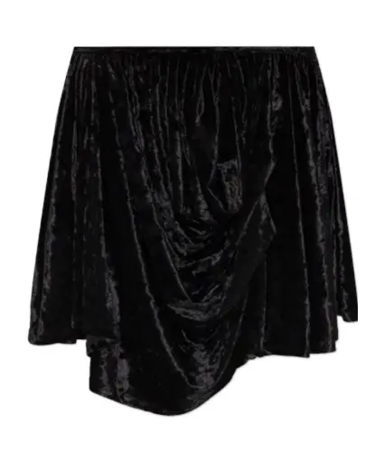 GANNI Draped Mini Skirt - Black