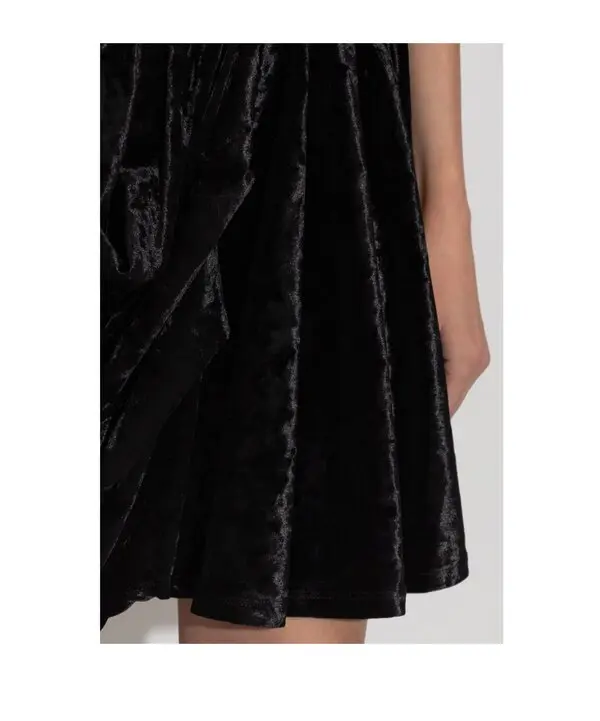 GANNI Draped Mini Skirt - Black