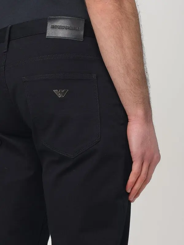 Emporio Armani Logo Plaque Tapered Jeans