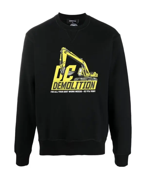 Dsquared2 Graphic Print Cotton Sweatshirt