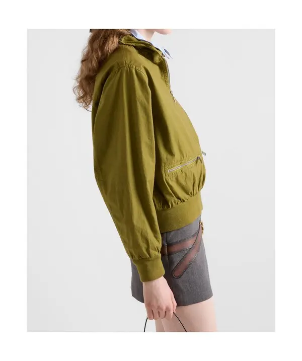 Prada Half-zip Poplin Jacket