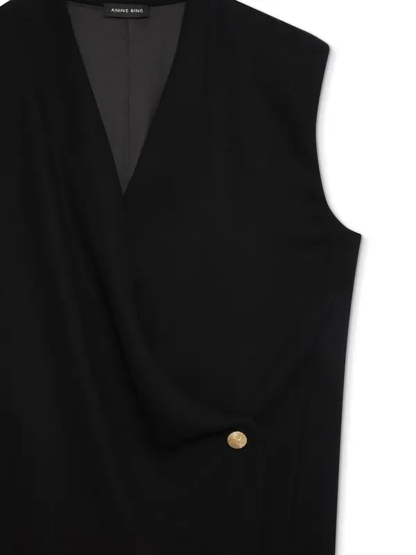 ANINE BING Venice V-neck Vest - Blak