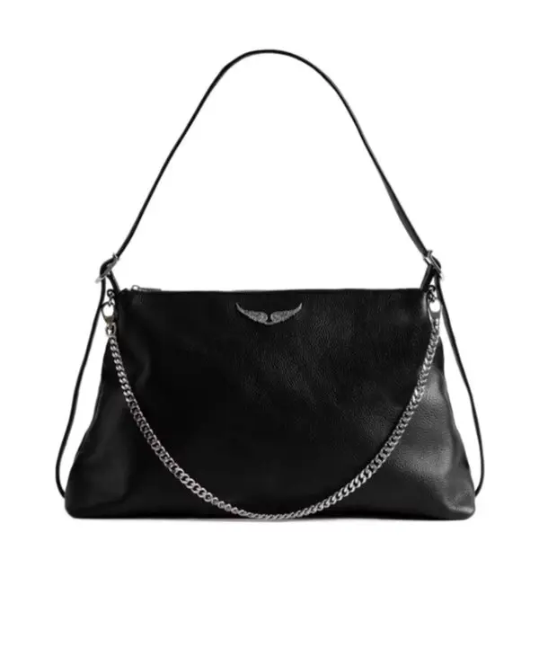 Zadig&Voltaire Jim Wings Chain Shoulder Bag - Black
