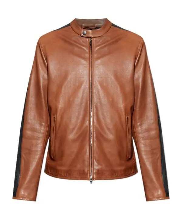 DIESEL® Leather Panelled Jacket - Brown