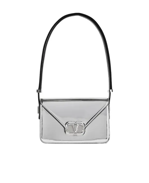 Valentino Garavani Letter Foldover Top Shoulder Bag