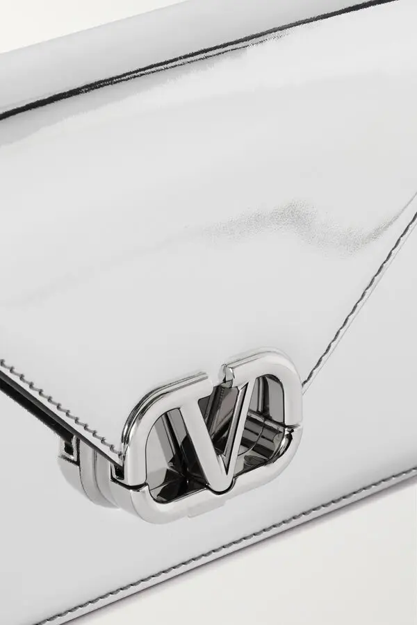 Valentino Garavani Letter Foldover Top Shoulder Bag