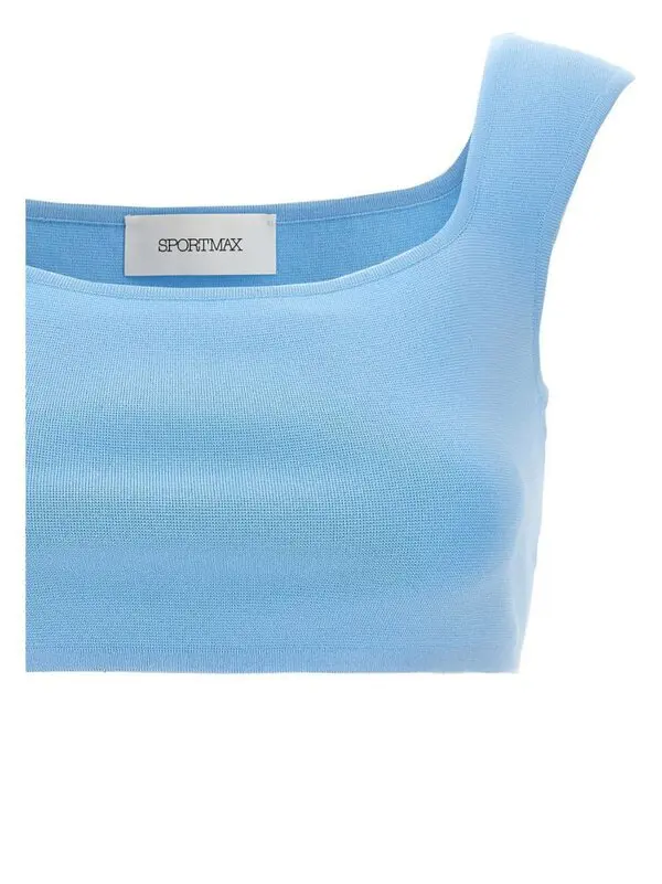 Sportmax Ribbed Knit Vest - Blue