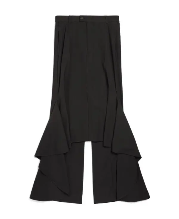 Balenciaga Deconstructed Godet Skirt - Black