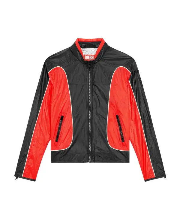 DIESEL® Two-tone Panelled Bomber Jacket - Black