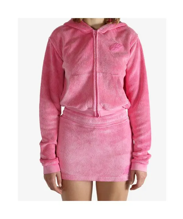Alexander Wang Embroidered Hooded Zip-up Top - Pink
