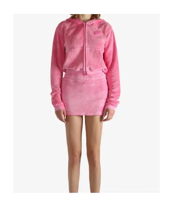 Alexander Wang Embroidered Hooded Zip-up Top - Pink