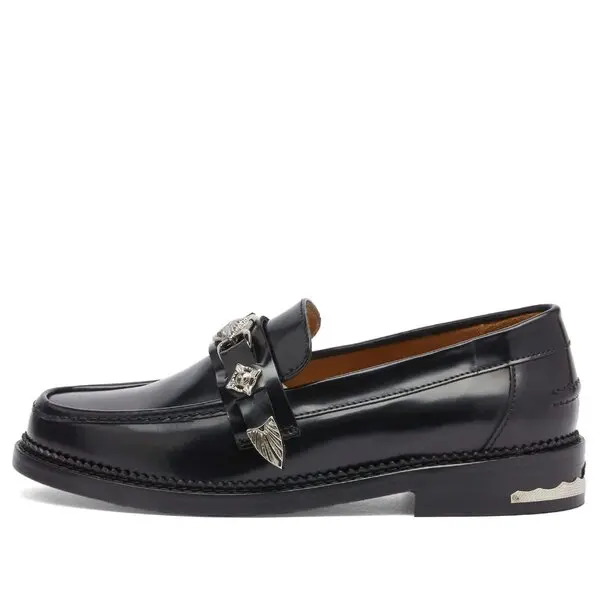 Toga Logo Embellished Low Heel Loafers