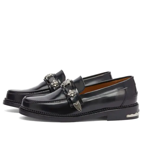 Toga Logo Embellished Low Heel Loafers