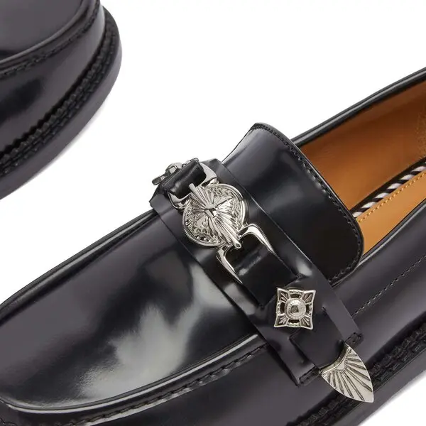 Toga Logo Embellished Low Heel Loafers