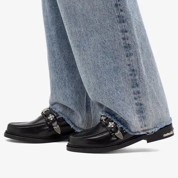 Toga Logo Embellished Low Heel Loafers