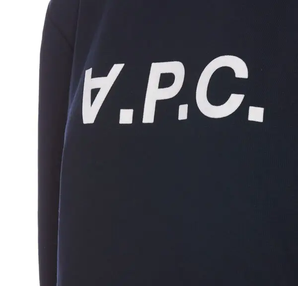 A.p.c. Logo Print Crewneck Sweatshirt - Black