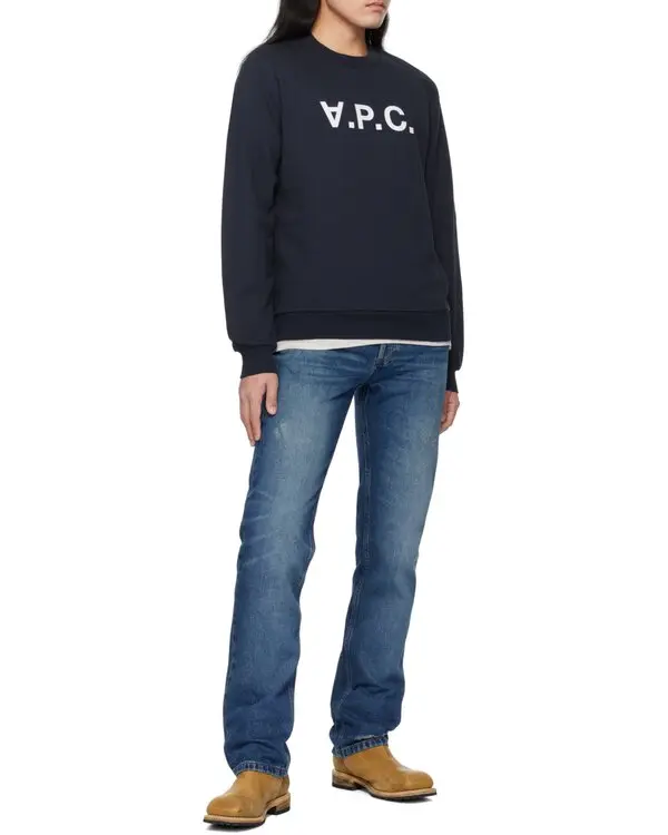 A.p.c. Logo Print Crewneck Sweatshirt - Black