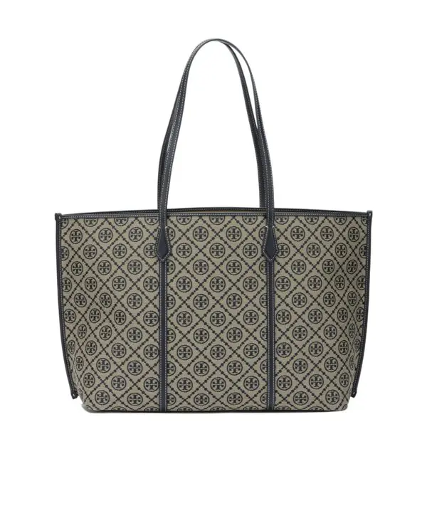 Tory Burch Perry T Monogram Tote Bag - Black