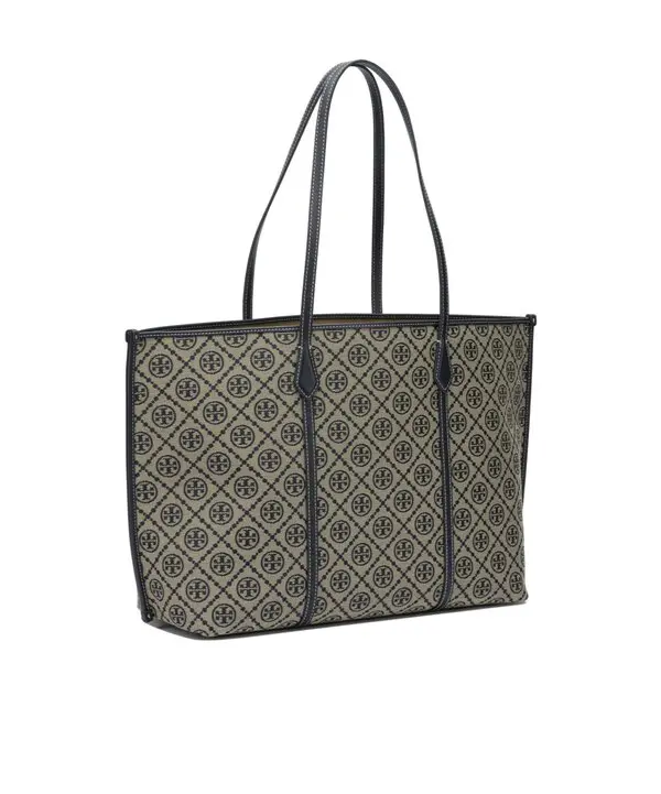 Tory Burch Perry T Monogram Tote Bag - Black